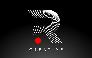 Creative letter r logo with purple gradient Vector Image