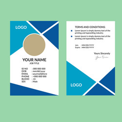 Red nice id card Royalty Free Vector Image - VectorStock