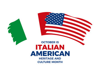 Italian american heritage and culture month poster