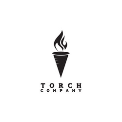 Torch logo design template Royalty Free Vector Image