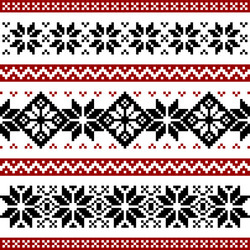 Nordic snowflake pattern Royalty Free Vector Image