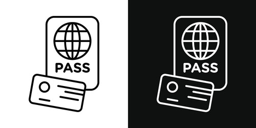 Personal documents icon set international Vector Image