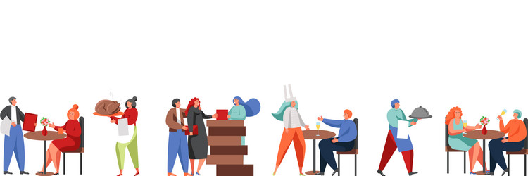 Restaurant workers icons Royalty Free Vector Image