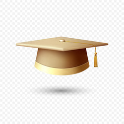 3d realistic graduate college high school Vector Image