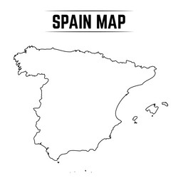 Spain detailed map with states Royalty Free Vector Image
