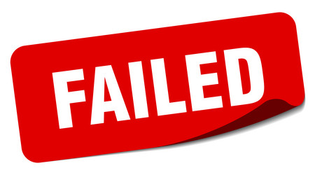 Fail sticker label Royalty Free Vector Image - VectorStock