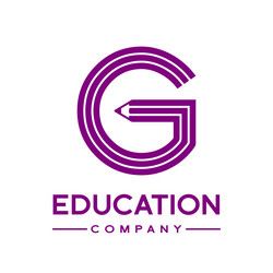 Letter g electric plug logo template font Vector Image