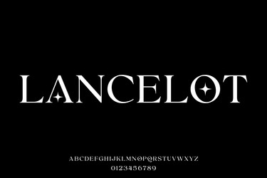 Modern sharp sans serif display font Royalty Free Vector