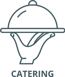 Catering black icon sign on isolated Royalty Free Vector