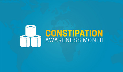 Yellow constipation awareness month background Vector Image