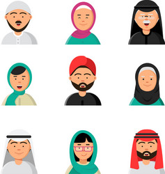 Muslim flat design Royalty Free Vector Image - VectorStock