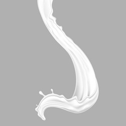 Pouring milk fluid flow of cream Royalty Free Vector Image