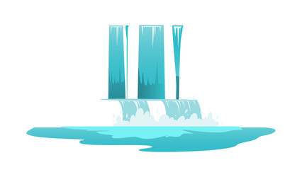 Waterfall isolated cartoon Royalty Free Vector Image