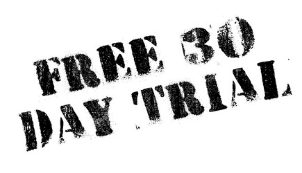 Free 30 day trial rubber stamp Royalty Free Vector Image