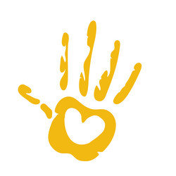 Hand Handprint Yellow Vector Images (over 180)