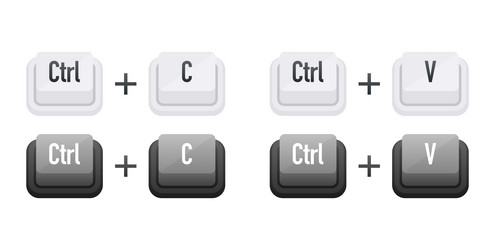 Ctrl alt del shortcut keys keyboard Royalty Free Vector