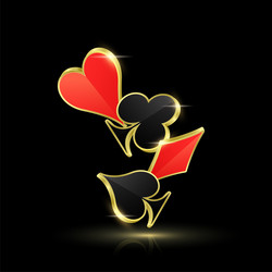 Poker cards symbol 3d Royalty Free Vector Image