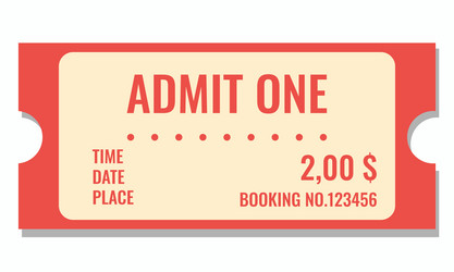 Retro coupon ticket sticker Royalty Free Vector Image