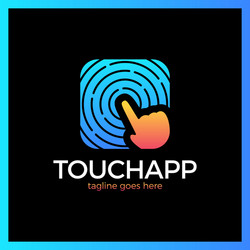 Touch app logo Royalty Free Vector Image - VectorStock