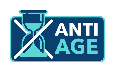Anti-age sticker for cosmetics products packaging Vector Image