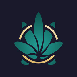 Logo design for medical cannabis Royalty Free Vector Image