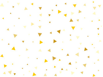 Gender neutral golden triangular confetti Vector Image