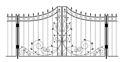 Iron gates icons Royalty Free Vector Image - VectorStock