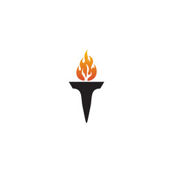 Torch logo design template Royalty Free Vector Image