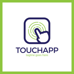 Touch app logo Royalty Free Vector Image - VectorStock
