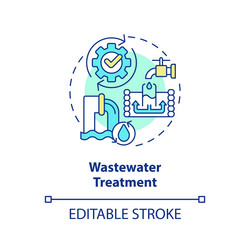 Wastewater treatment station rgb color icon Vector Image