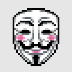 Pixel face mask - isolated Royalty Free Vector Image