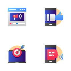 Buzz marketing icons Royalty Free Vector Image