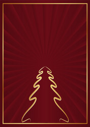 Red and gold background with ornaments Royalty Free Vector