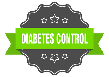 Diabetes control stamp label Royalty Free Vector Image