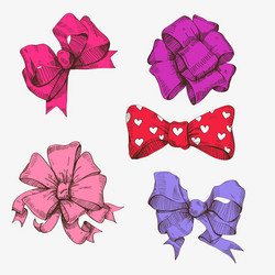 Set of bows Royalty Free Vector Image - VectorStock