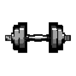 Weight dumbbell game pixel art Royalty Free Vector Image