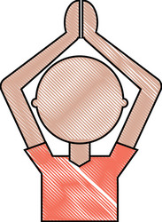 Man with arms up Royalty Free Vector Image - VectorStock