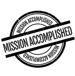 Mission complete stamp Royalty Free Vector Image