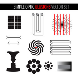 Optical Illusion with Different Shapes Vector Images (over 270)