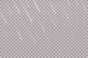 Rain transparent template background falling Vector Image