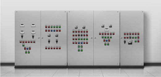Substation room electrician equipment generator Vector Image