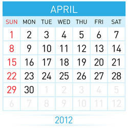 April Calendar Vector Images (over 28,000)