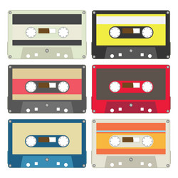 Audio tape set i Royalty Free Vector Image - VectorStock
