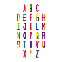 Geometric shapes alphabet letters Royalty Free Vector Image