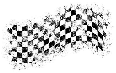 Formula 1 flag grunge background monochrome Vector Image