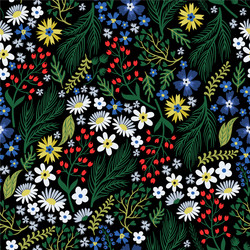 Seamless floral pattern with cute small ditsy Vector Image