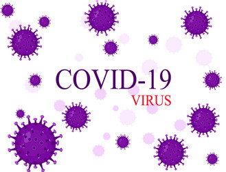 Covid19 19 virus message on a white background Vector Image