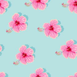Seamless floral background with beautiful pink Vector Image