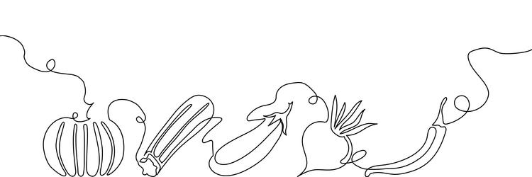 Continuous Line Vegetables Vector Images (over 1,700)