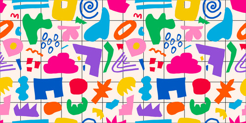 Abstract geometric typography letters background Vector Image